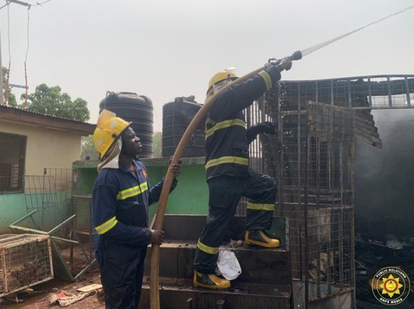 Firefighters Successfully Control Blaze at Tamale Container Shop