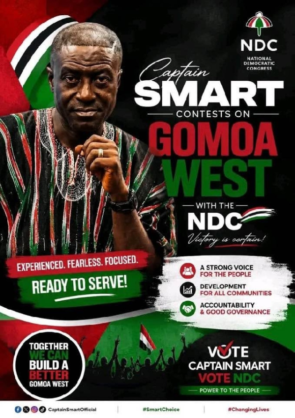 Captain Smart Announces Candidacy for Gomoa West NDC Seat