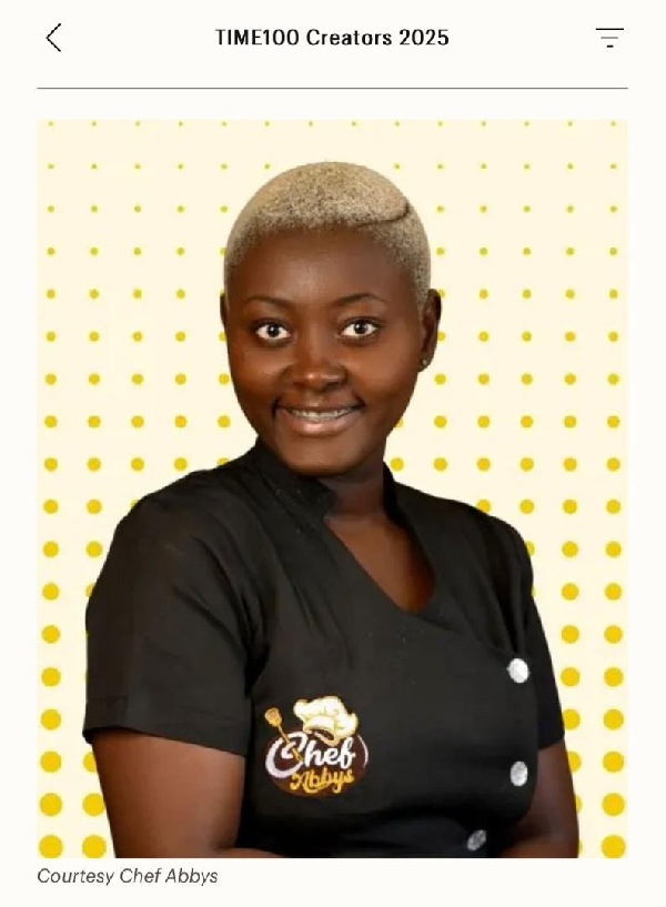 Ghana’s Chef Abbys named among TIME100 most influential creators of 2025