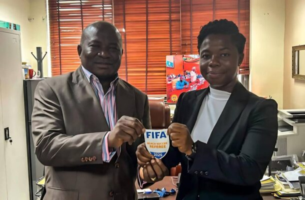 Alexander Akwasi Acquah Honors Portia Oppong, Ghana's First Female FIFA ...