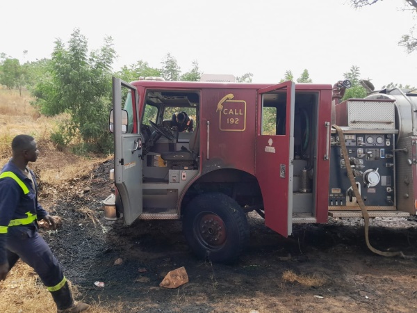 Fire Tender Catches Fire While Responding to Emergency in Tamale