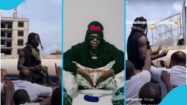 "Stingy": GH fires Stone as he shares only few GH¢10 notes to large ...