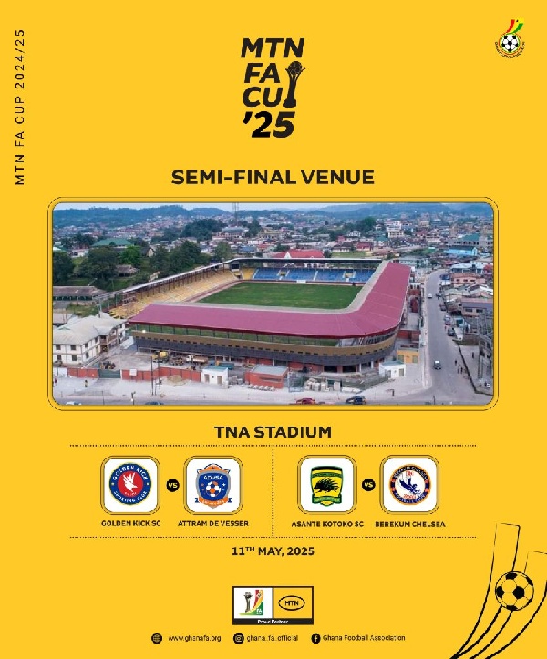 Ghanaian FA Cup semifinals set as Premier League giants and Division ...