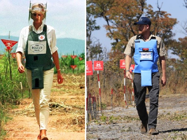 Prince Harry recreates Princess Diana’s historic minefield walk in Angola