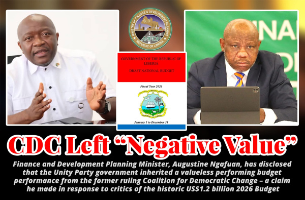 Liberia: Finance Minister - CDC Left 'Worthless' National Budget, UP ...