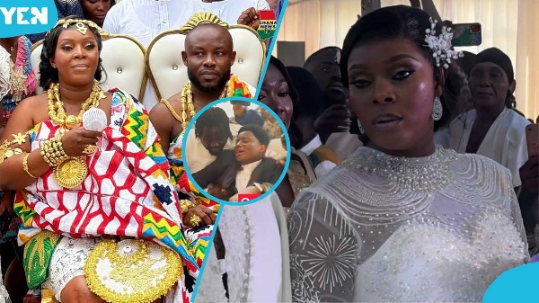 "Oh, Lord": Opoku Bilson slumps as Diana Asamoah weds, police carry him ...